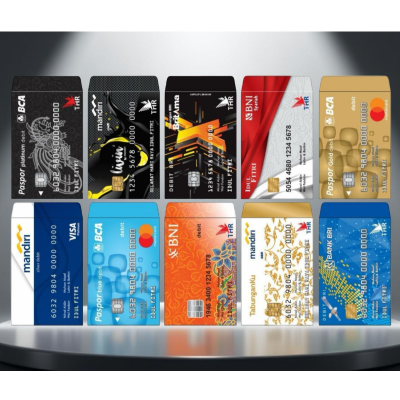 Jual Amplop Lebaran Tema ATM BANK Ukuran Medium Isi (50 Pcs) | Shopee ...