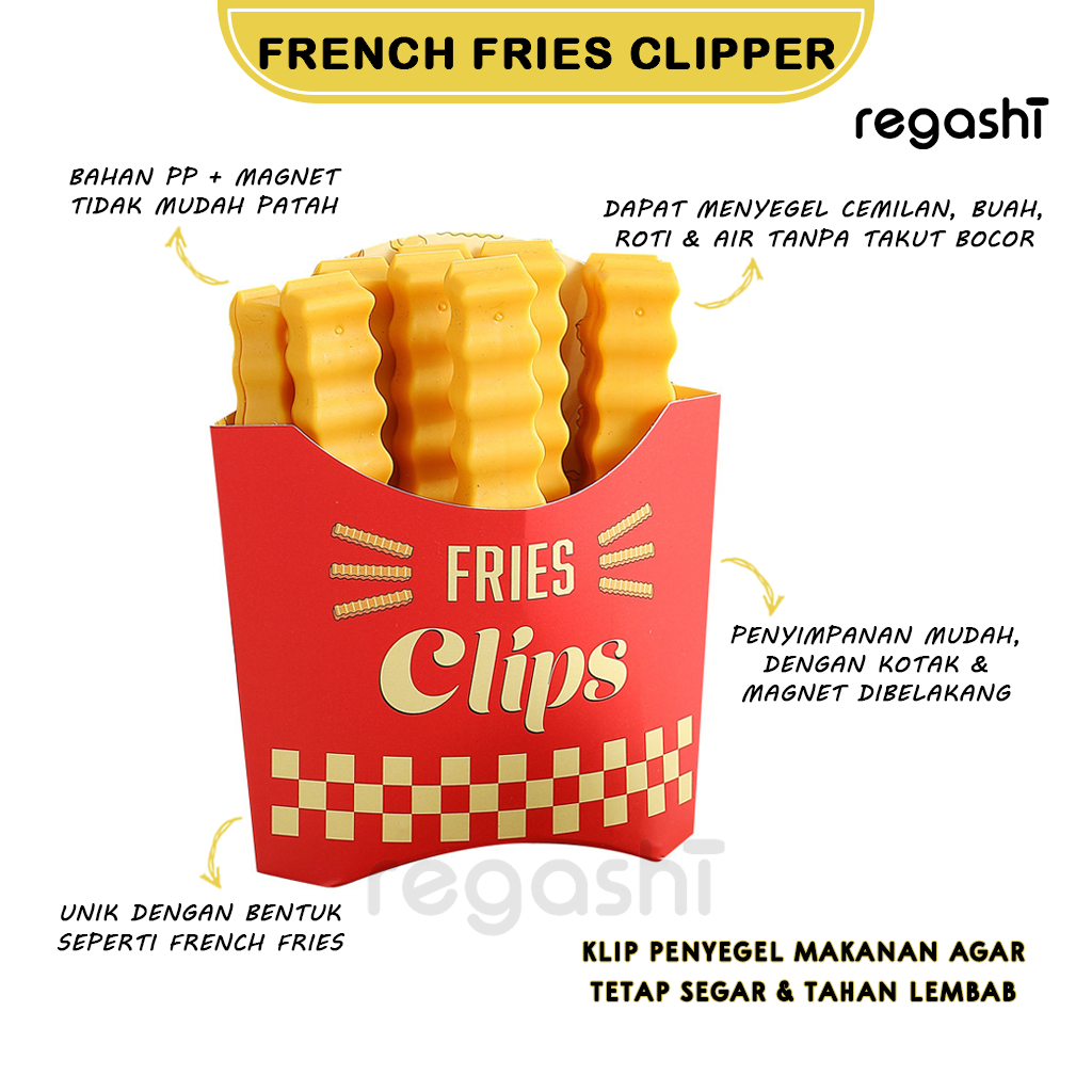 Jual Regashi French Fries Clipper | Klip Snack Unik Bentuk Kentang ...