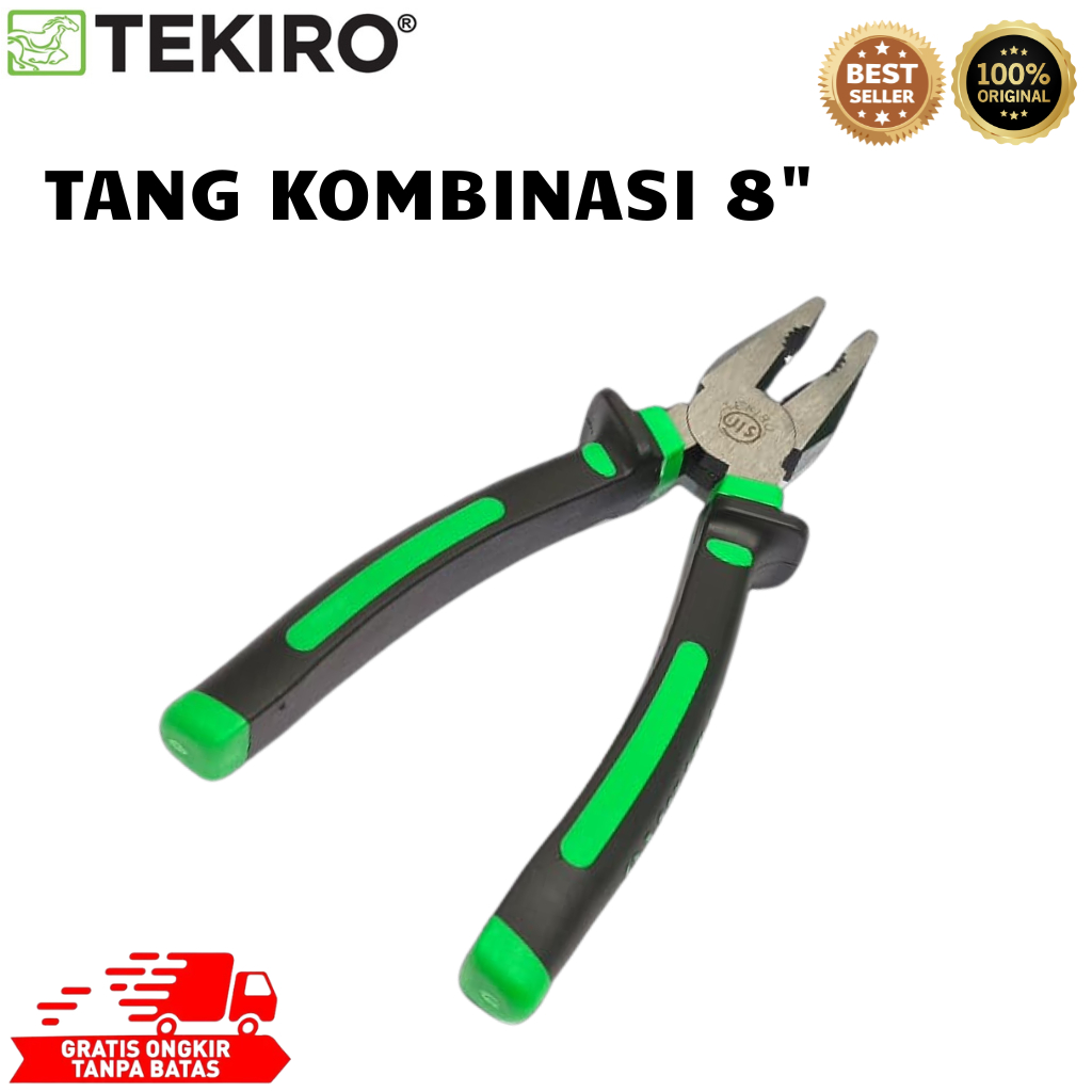 Jual TEKIRO Tang Kombinasi 8" Pegangan Nyaman Anti Slip Cocok untuk ...