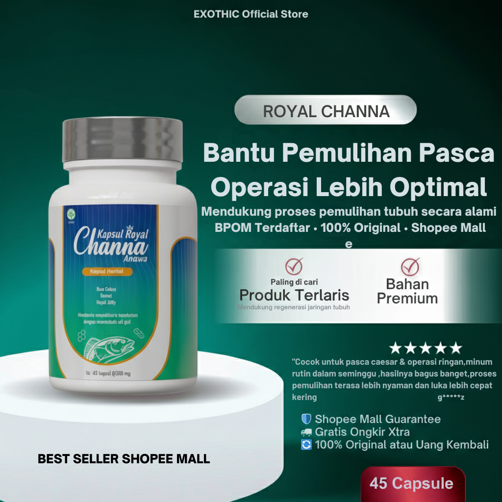 Jual Royal Channa – Kapsul Herbal Pendamping Pemulihan Pasca Operasi ...