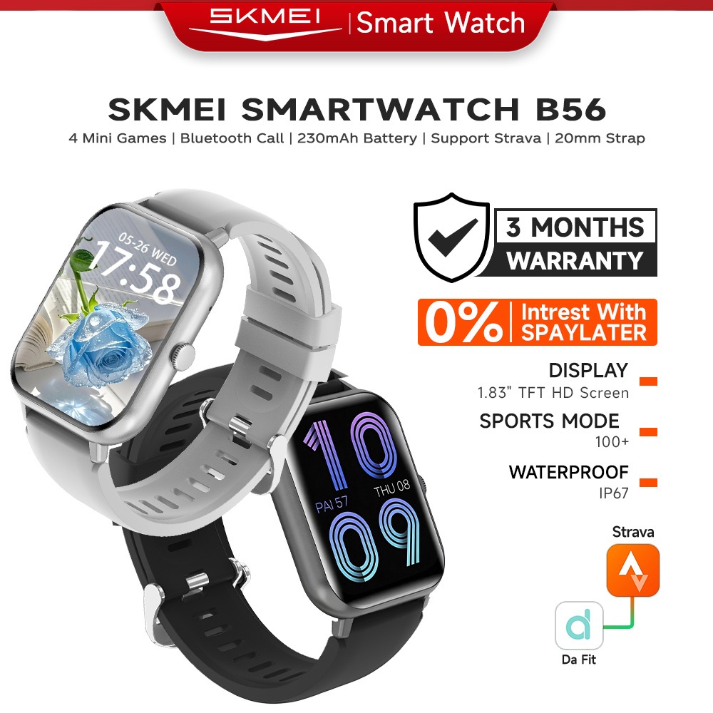 Jual SKMEI Smartwatch B56/ Jam Tangan Smartwatch Wanita Elegan IP67 ...