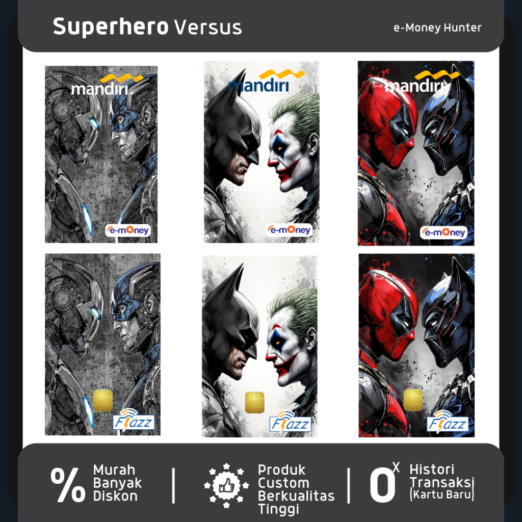 Jual SUPERHERO VERSUS Deadpool Batman Joker Iron Man Captain America ...