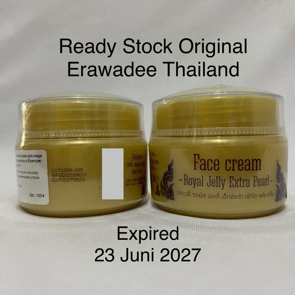 Jual Erawadee Face Cream Royal Jelly Extra Pearl Original Thailand ...