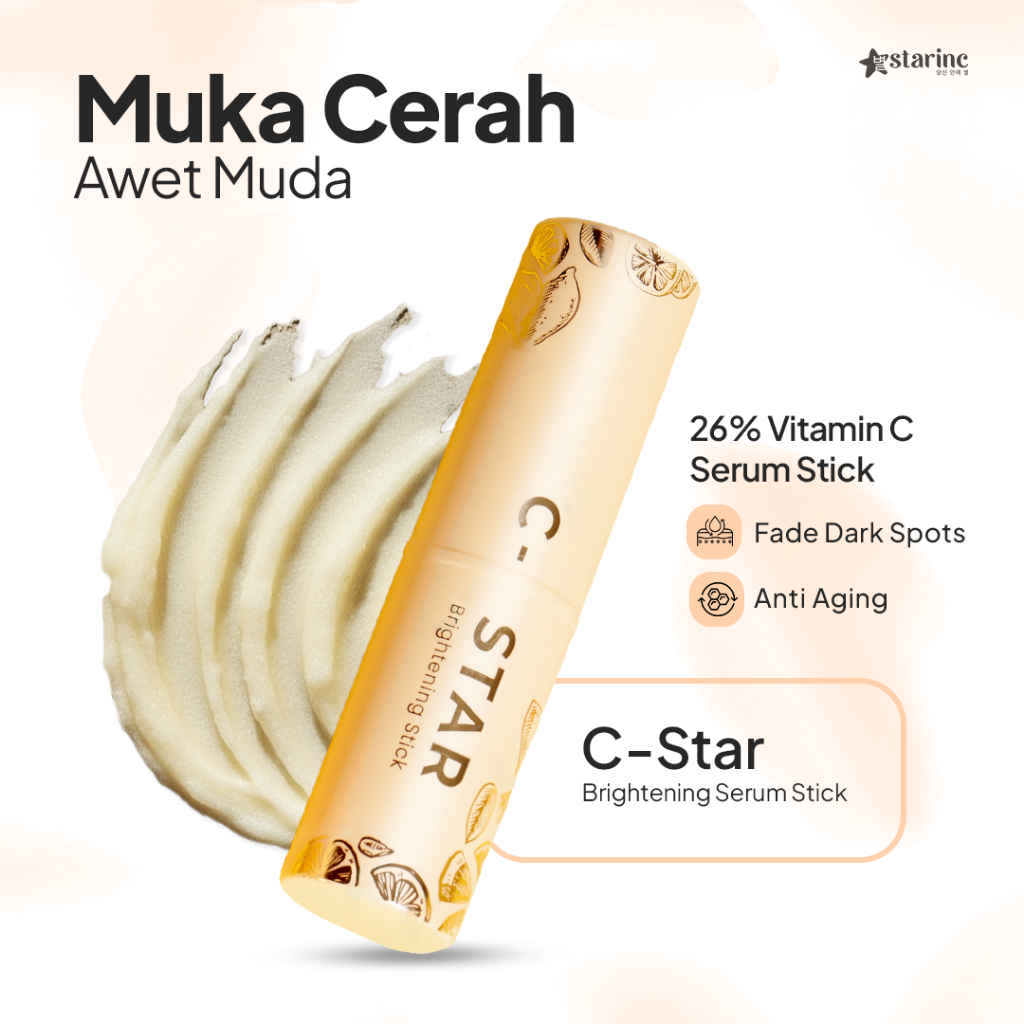 Jual Brightening Stick Balm 26% Vitamin C C-STAR STARINC | Shopee Indonesia