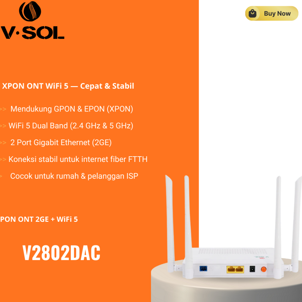 Jual VSOL V2802DAC XPON ONT 2GE+WiFi5 | Shopee Indonesia