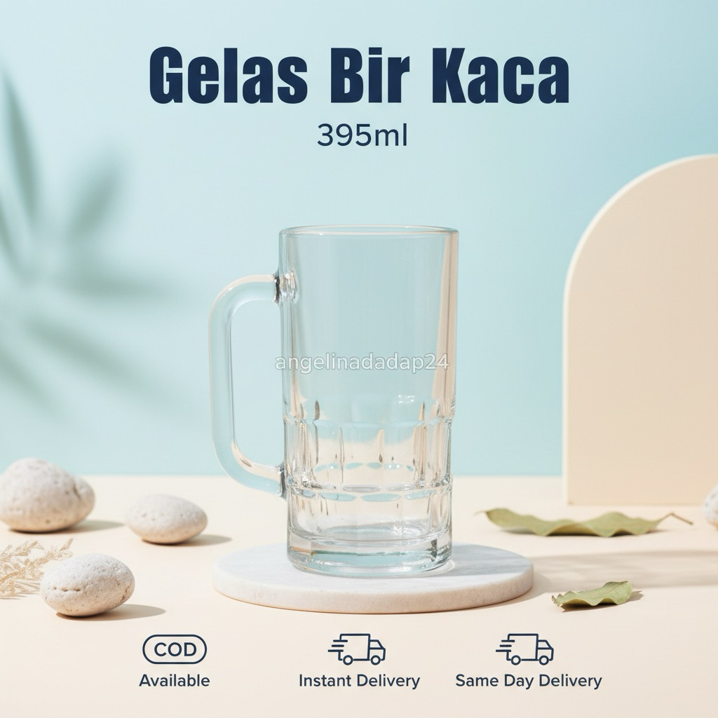 Jual Gelas Kaca Satuan 390ml Gelas Bir Gagang Gelas Es Teh | Shopee ...
