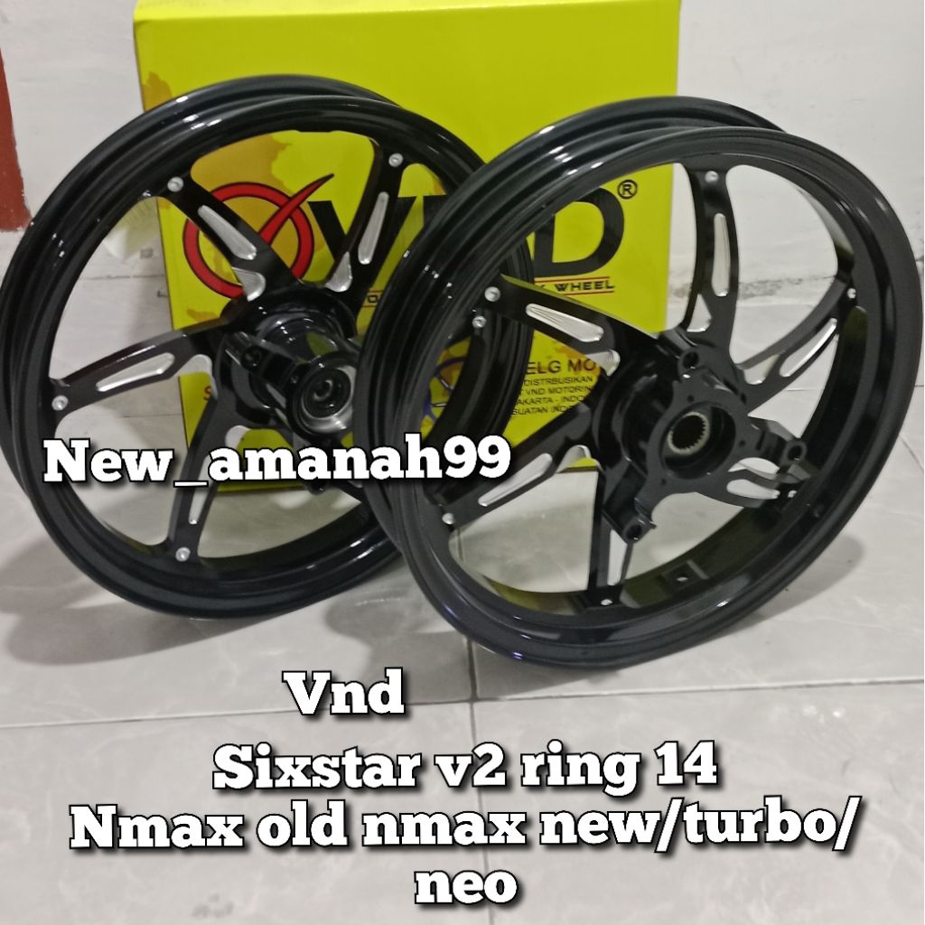 Jual VELG VND SIXSTAR V2 R14 UK 185/215x14 FOR NMAX OLD NMAX NEW NMAX ...