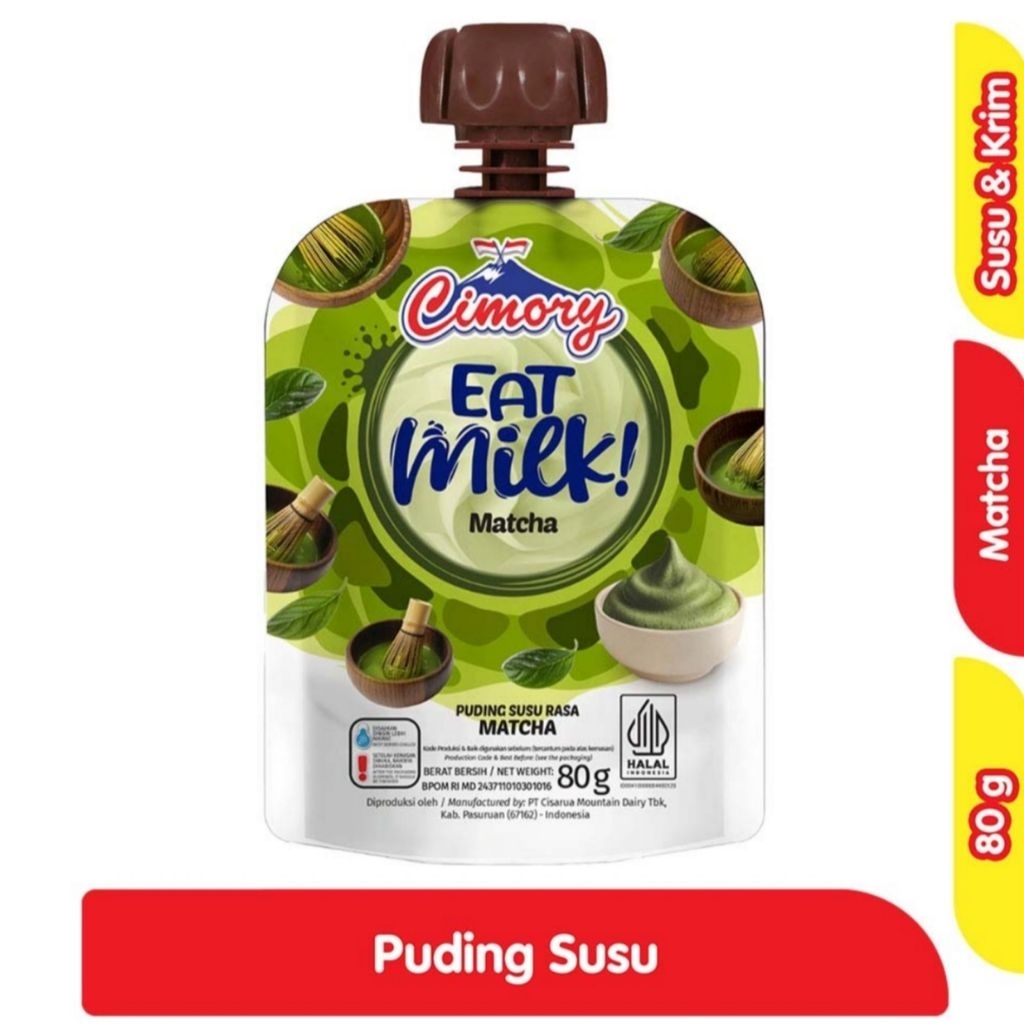 Jual Cimory Eat Milk Puding Susu Rasa Matcha Hazelnut Chocolate Marie ...
