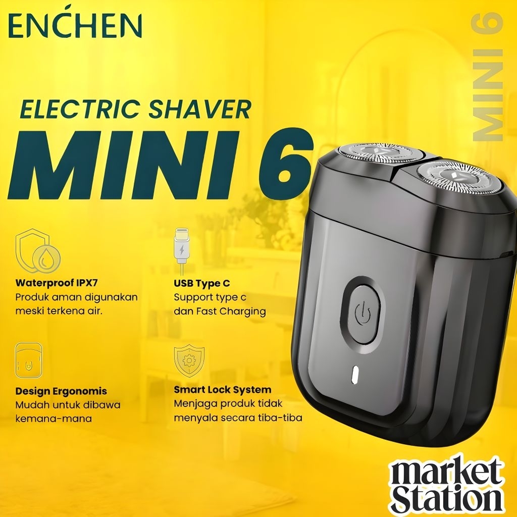 Jual ENCHEN Mini 6 Shaver Alat Cukur Jenggot Elektrik Waterproof ...