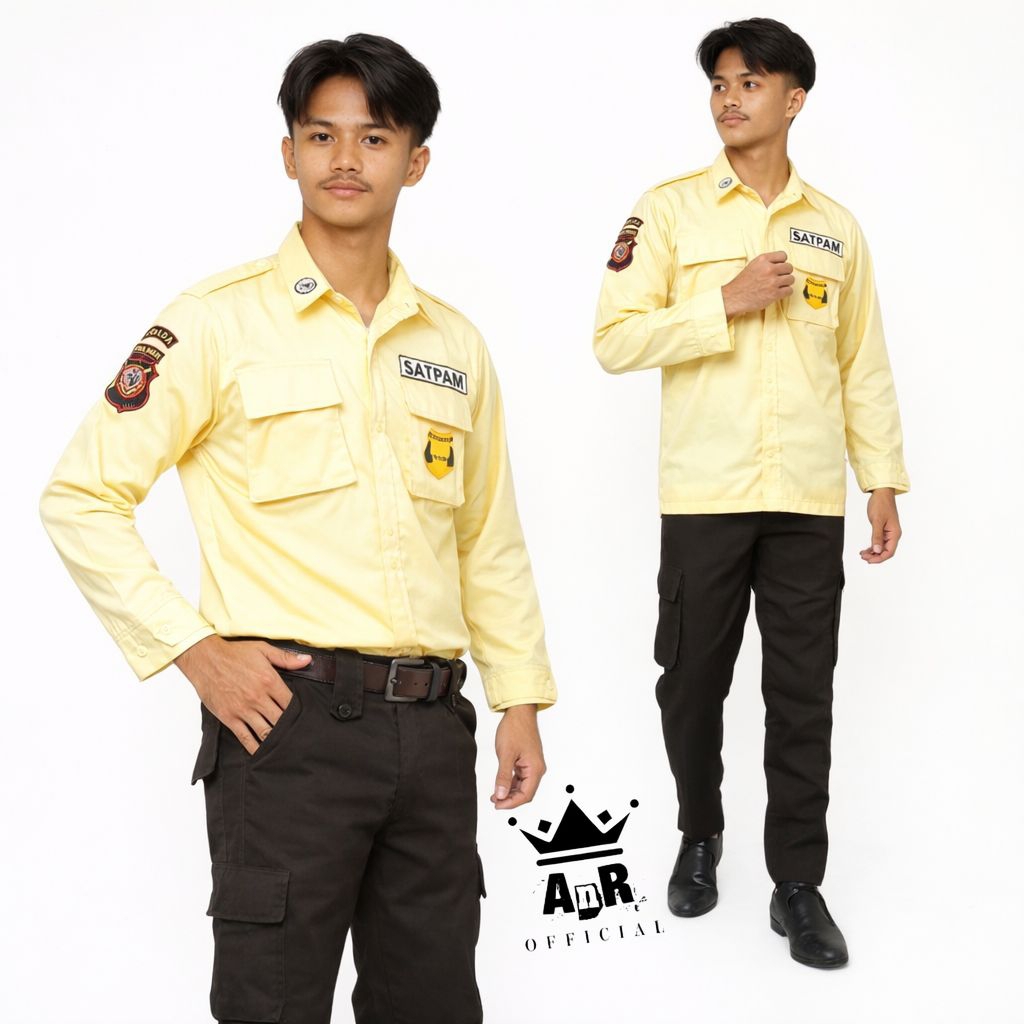 Jual Seragam security satpam PDL cream bahan drill premium | Shopee ...