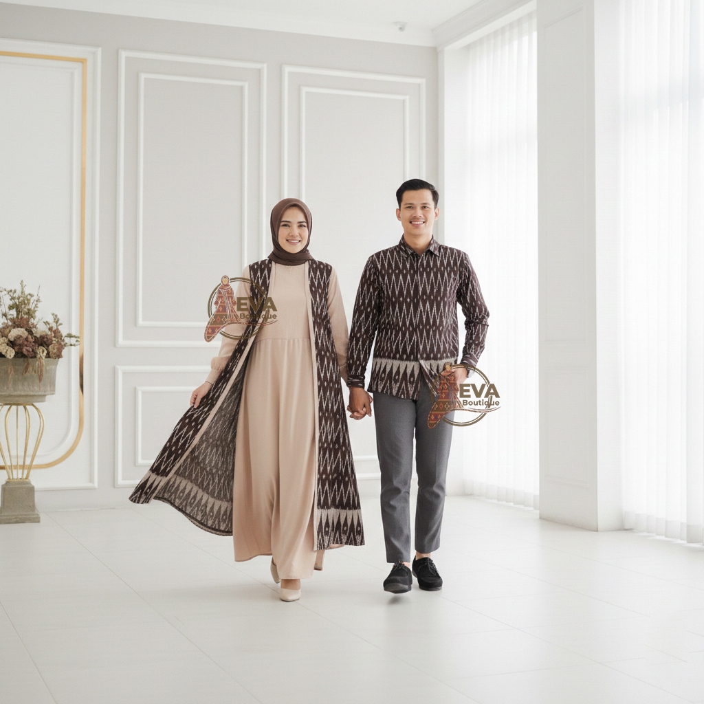 Jual EVABOUTIQUE-RUMANAA RAYA SERIES MAHOGANI Set Sarimbit Tenun ...