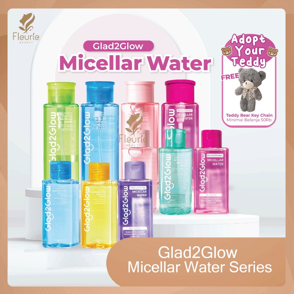 Jual Glad2Glow Micellar Water Series - Cherry Blossom Betaine / Mugwort ...