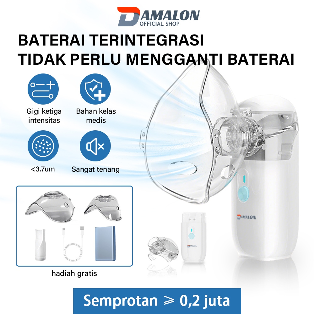 Jual DAMALON Nebulizer Portable Mesh Alat Uap Bantu Pernafasan Asma ...