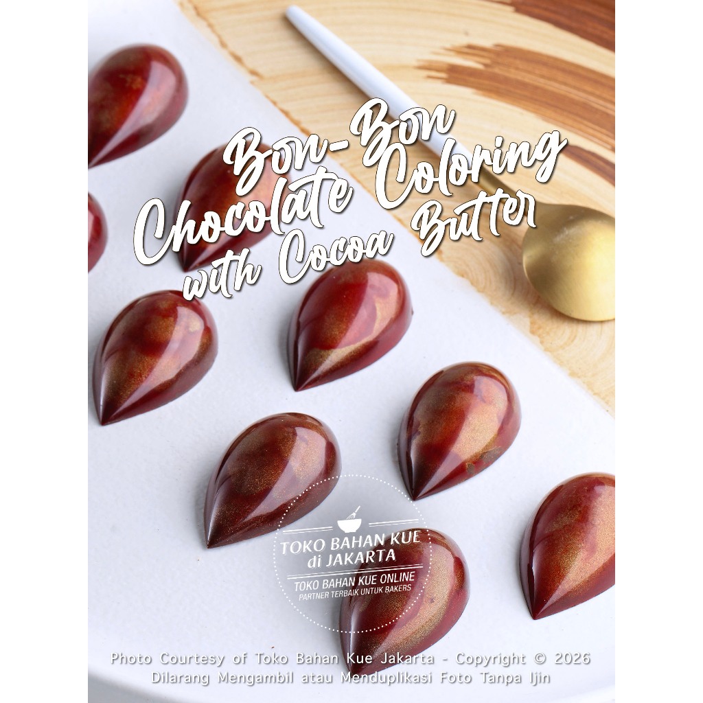 Jual Pure Cocoa Butter Artisan Chocolate Coloring BROWN Pewarna Coklat ...