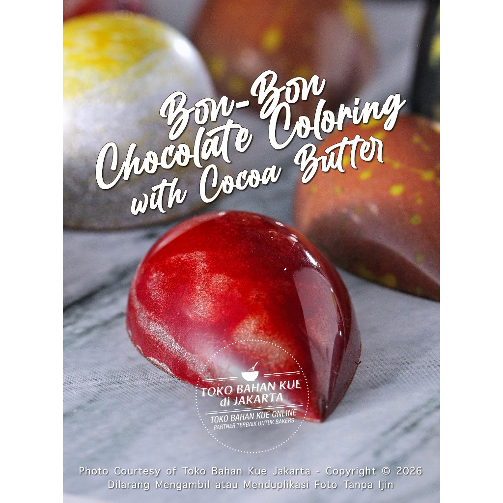 Jual Chocolate Coloring RED Pure Cocoa Artisan Cocoa Butter Pewarna ...