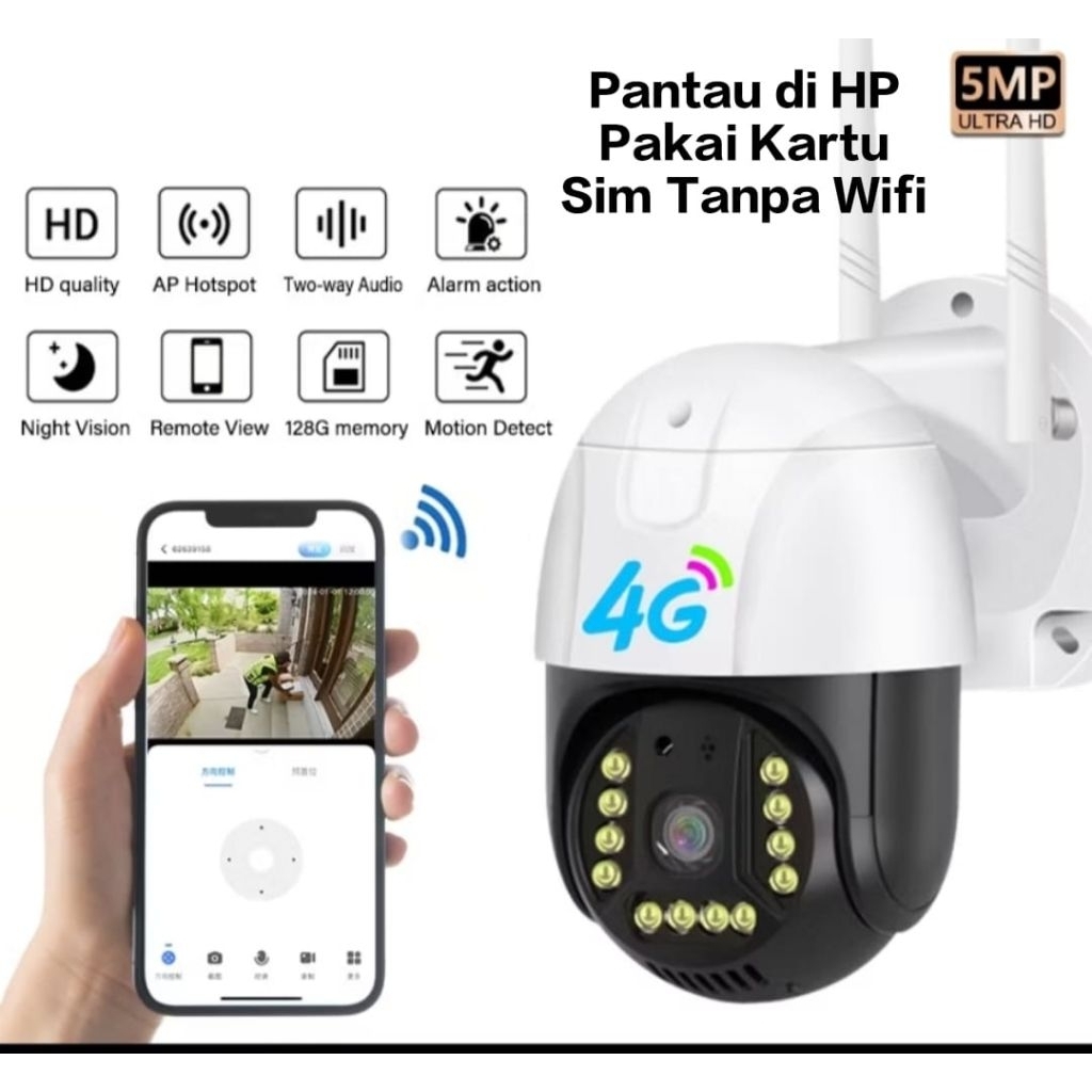 Jual CCTV Pakai Kartu Sim Tanpa Wifi Konek HP Pantau Jarak Jauh V380 ...