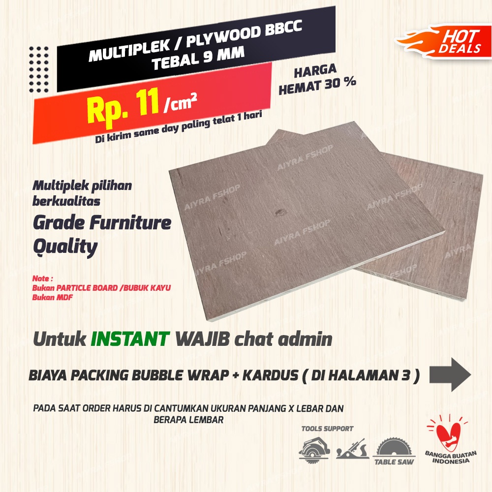 Jual POTONG TRIPLEK / POLYWOOD / BLOCKBOARD / TEAKBLOCK 9 MM UK. CUSTOM ...