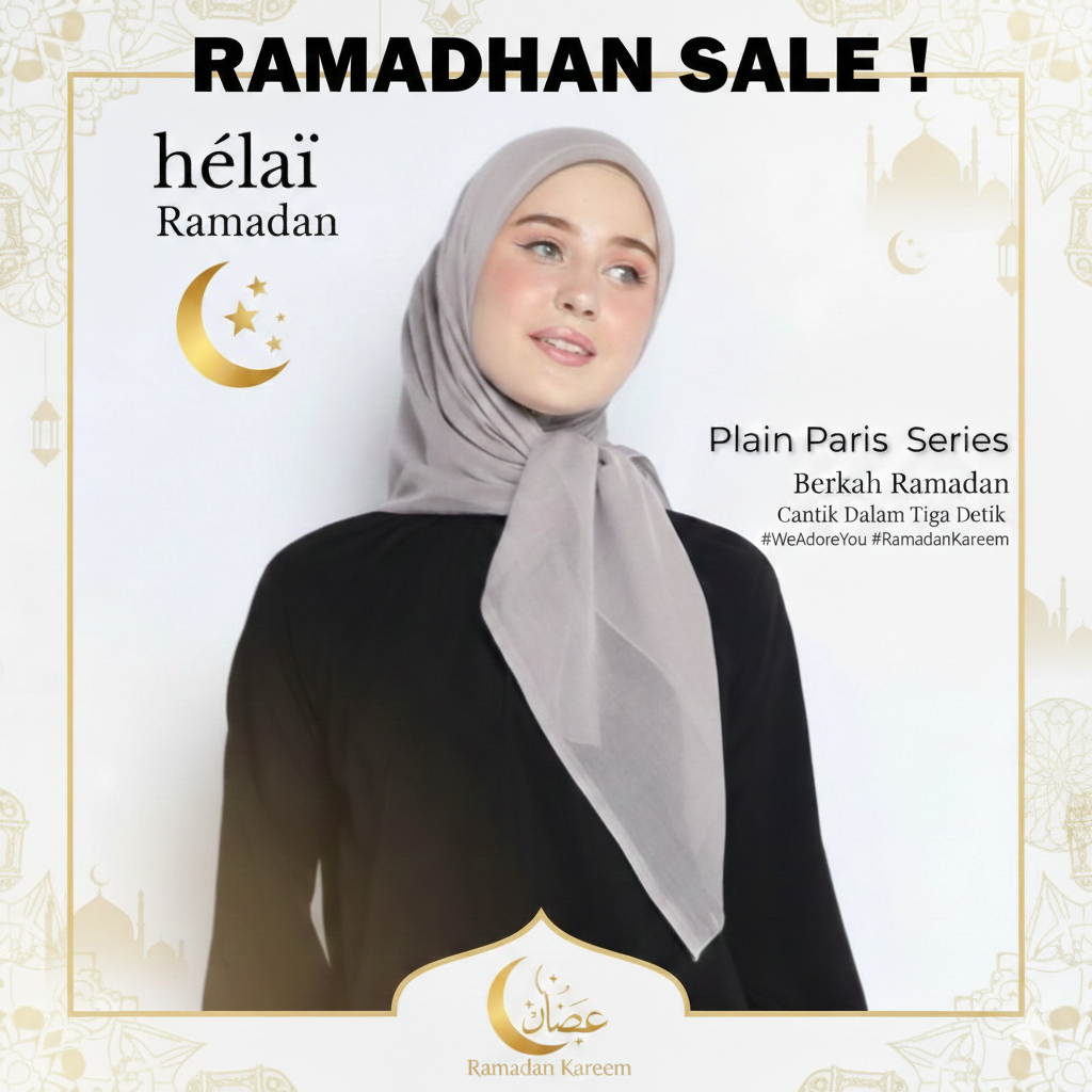 Jual HELAI - HIJAB PLAIN PARIS ORIGINAL | Shopee Indonesia
