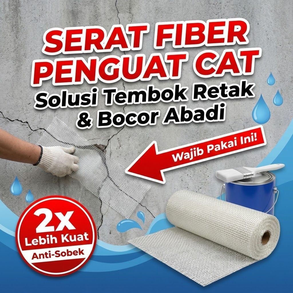 Jual Serat Fiber Mat 20 x 30 cm - Kasa Penguat Waterproofing - Anti ...