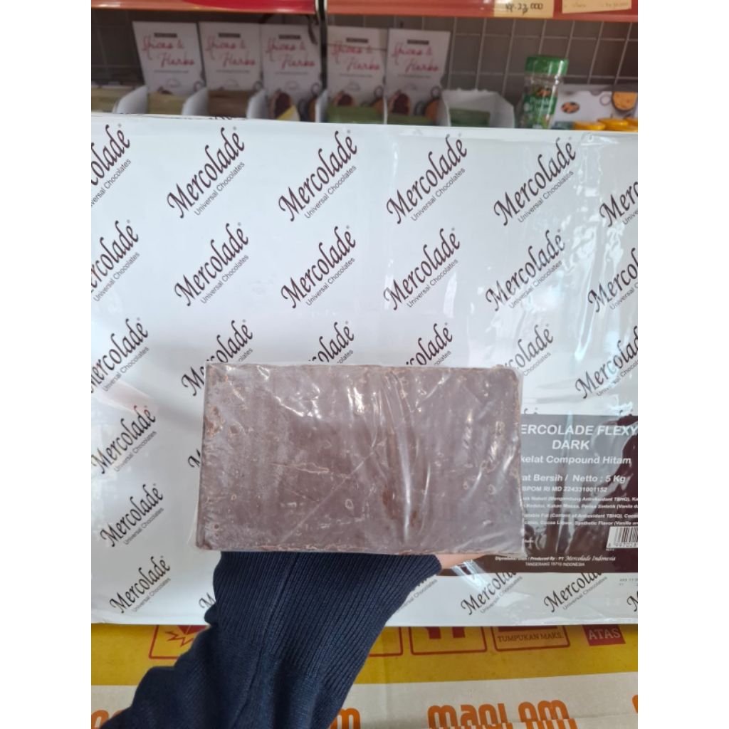 Jual Mercolade Flexy Dark Coklat Compound Kemasan Besar ±500gr | Shopee ...