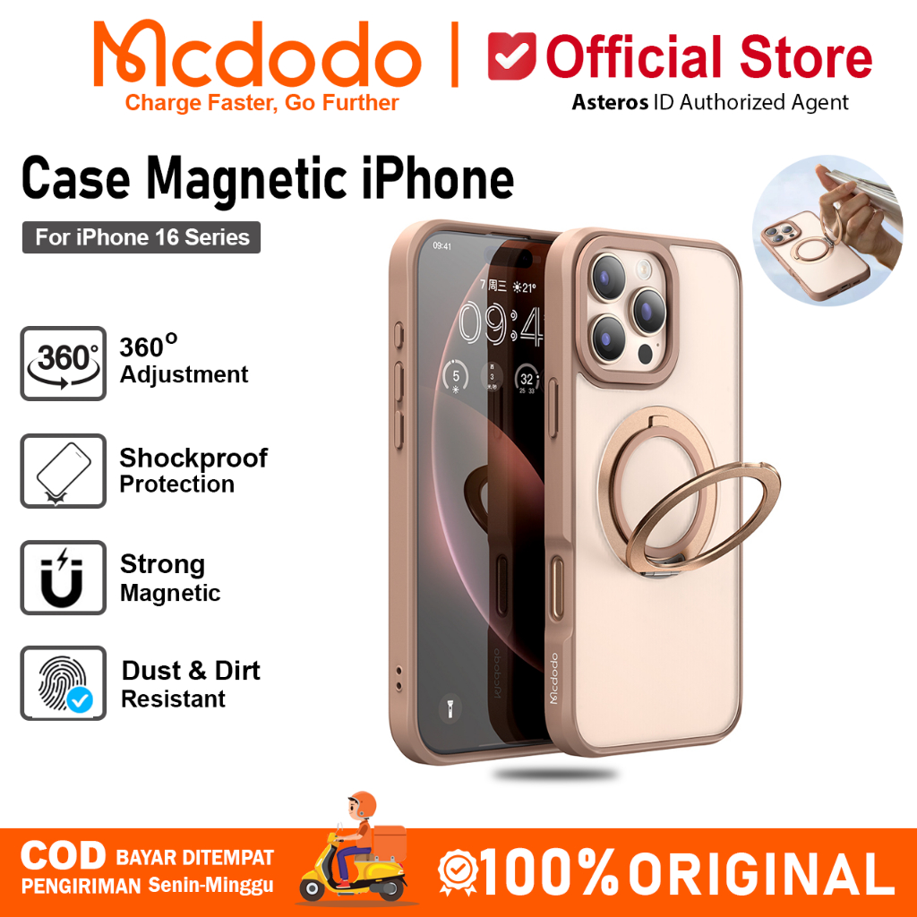 Jual MCDODO Premium Case Magsafe For iPhone 16 Pro Max With Ring ...