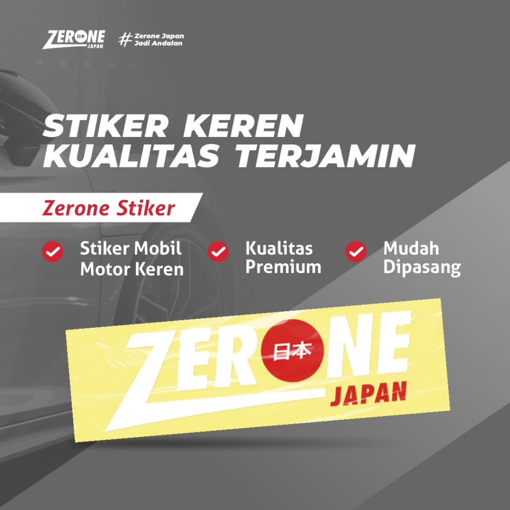 Jual Zerone Japan Stiker Mobil Motor Desain Keren 15x5 cm | Shopee ...