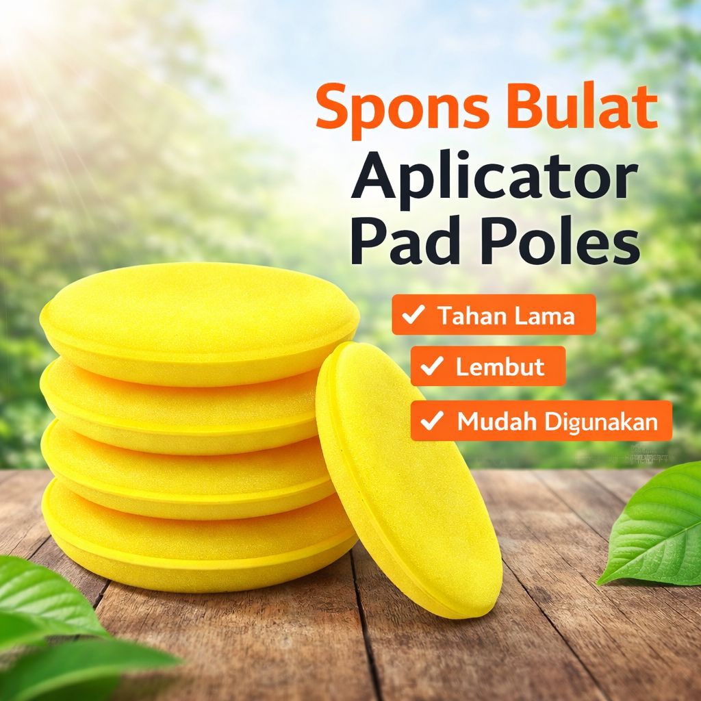 Jual Spon busa poles mobil & motor aplkator pad bulat | Shopee Indonesia