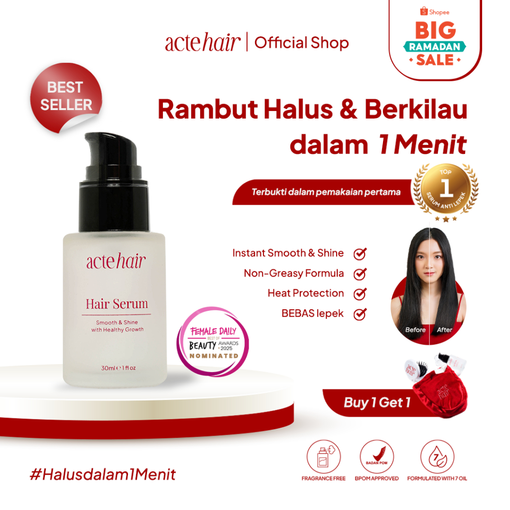 Jual ACTEHAIR Hair Serum Healthy Glow | Rambut Halus & Berkilau 1 Menit ...