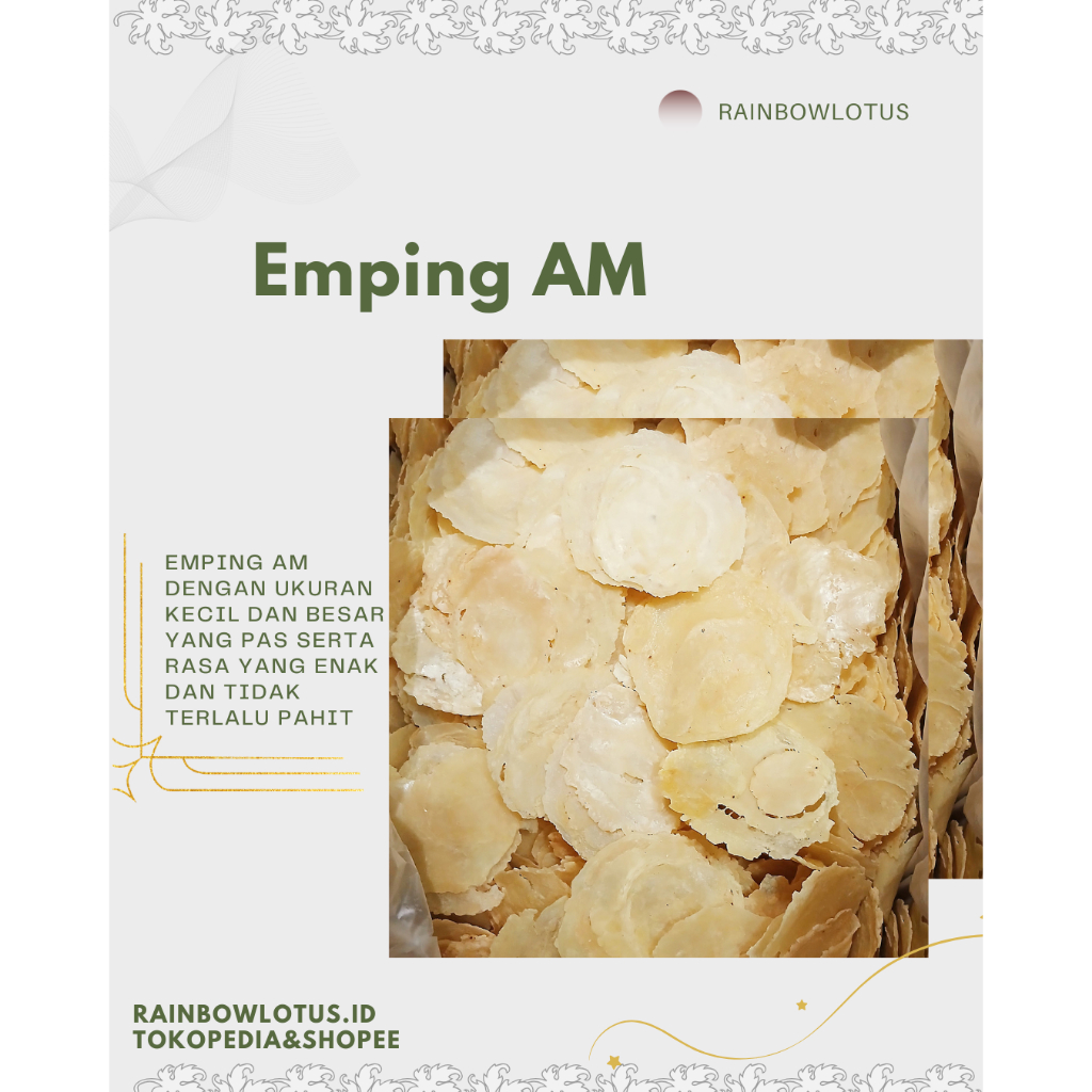Jual Emping Belinjo AM (500 Gram) Ukuran Kecil dan Sedang/ Emping ...