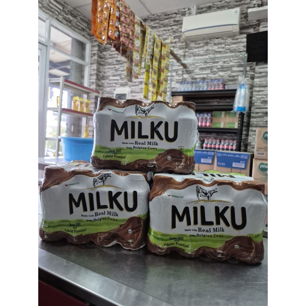 Jual Milku susu UHT coklat 200ml 1 dus isi 12 botol pcs | Shopee Indonesia