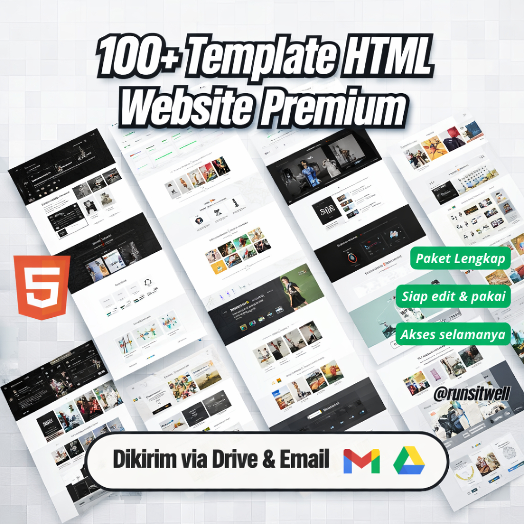 Jual Paket 100+ Template Website HTML Premium Plus Bonus | Landing Page ...