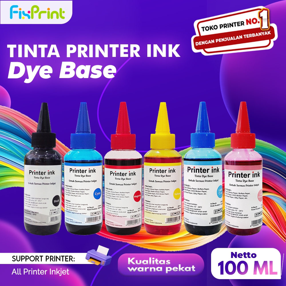 Jual FixPrint Tinta Botol 100ml Cartridge Black Color 810 811 745s 746s ...