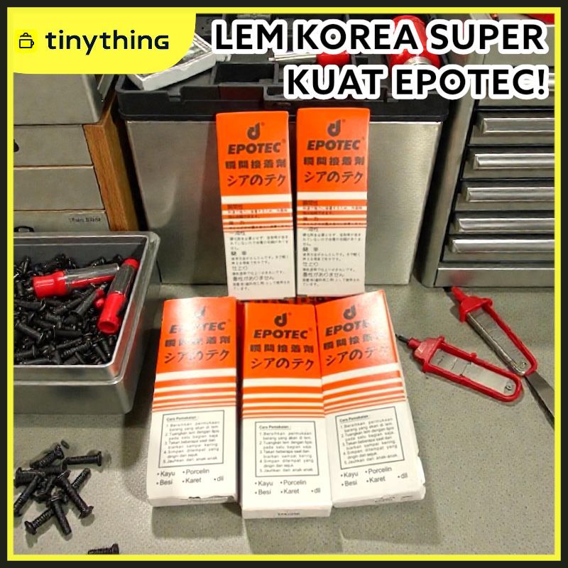 Jual Lem Korea EPOTEC Lem Perekat Kertas Kayu Karet Besi Keramik ...