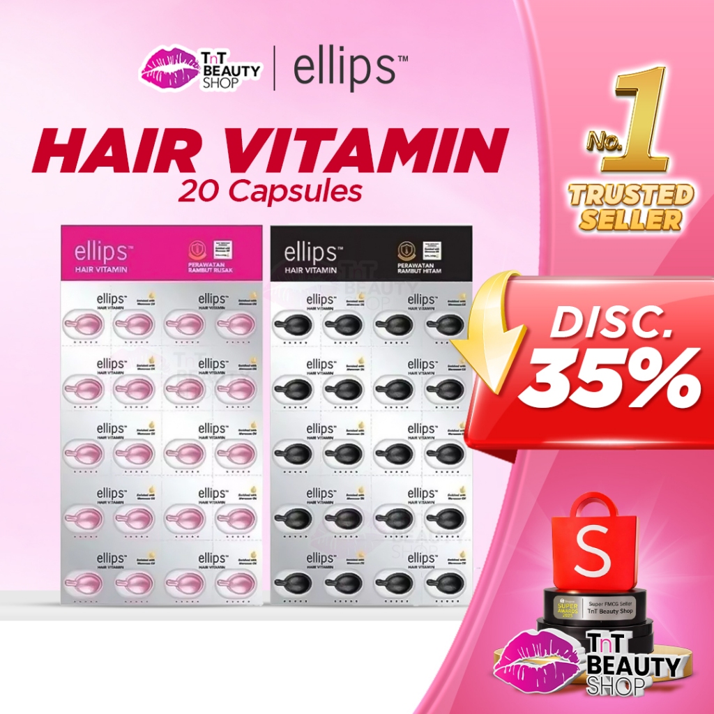 Jual Ellips Hair Vitamin isi 20 Capsules | Elips Perawatan Rambut Hitam ...