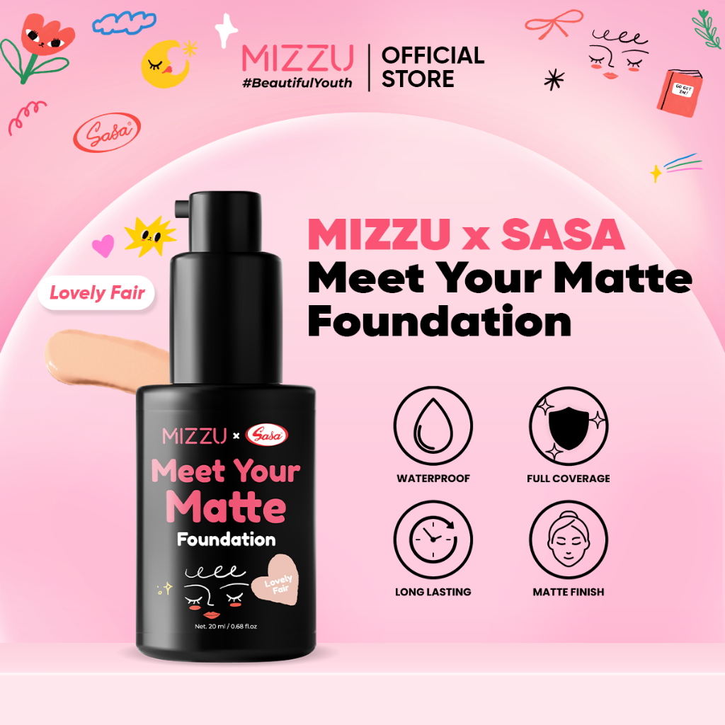 Jual Mizzu X Sasa Meet Your Mate Foundation - Lovely Fair | Shopee ...