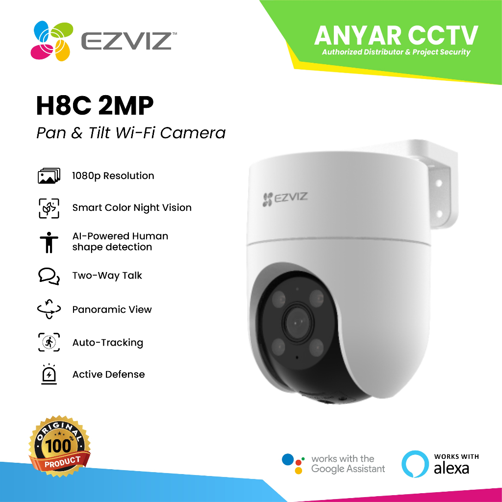 Jual EZVIZ H8C 2MP Wireless PTZ Outdoor Two Way Audio 2MP | Shopee ...