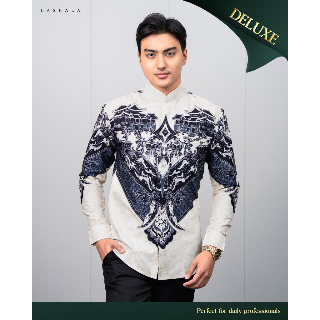 Jual Laskala Batik Premium Laksamana Kemeja Batik Pria Slimfit Lengan ...
