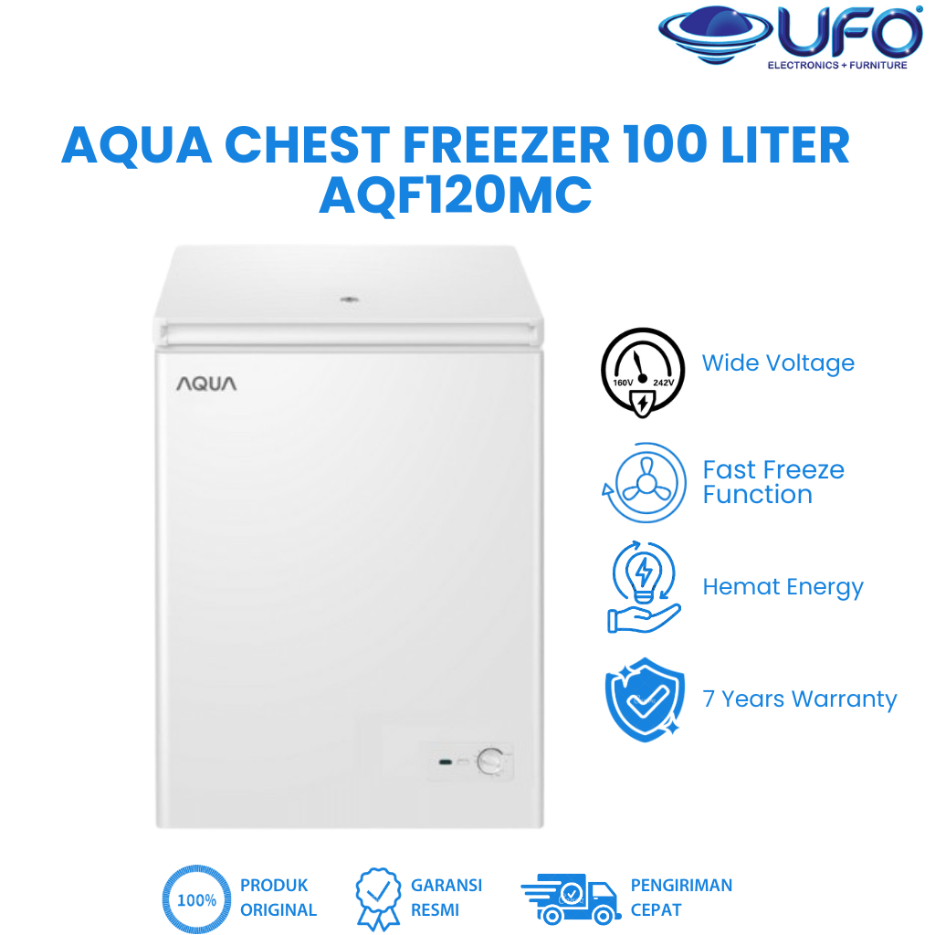 Jual AQUA Chest Freezer 100 Liter AQF120MC | Tahan Dingin 100 Jam ...