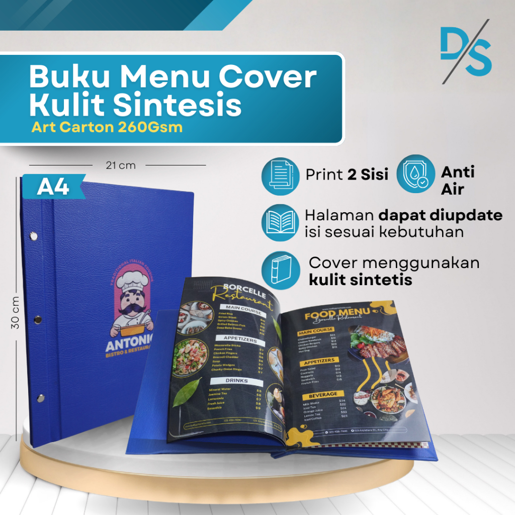 Jual DSPRINTING - Buku Menu Custom / Print Book Restoran / Cetak Cover ...