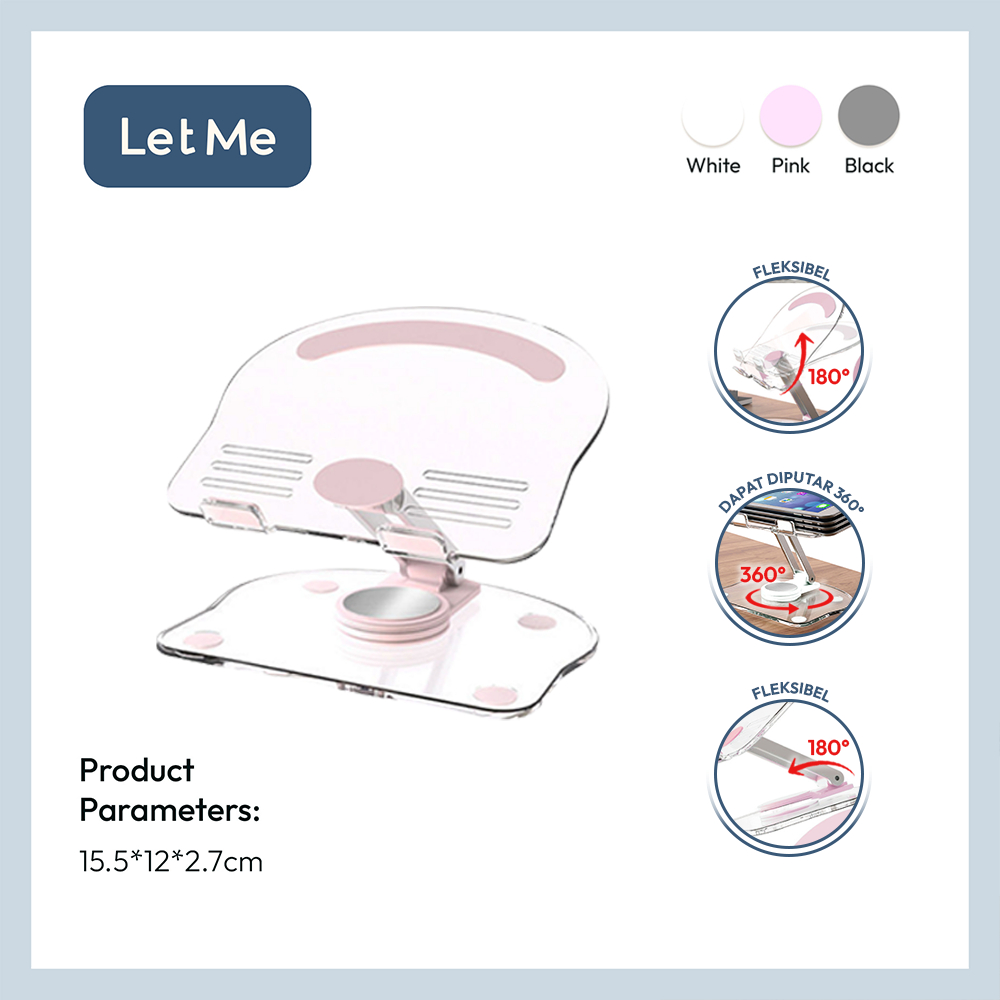 Jual Let Me Folding Tablet Holder - Dudukan Tablet Ponsel Desktop Bahan ...