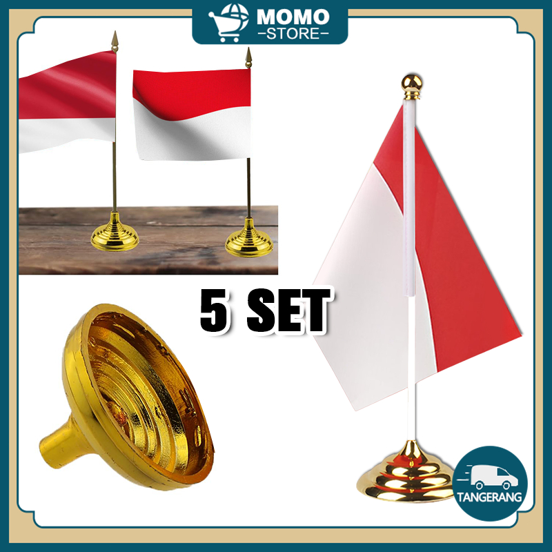 Jual 5 Set Bendera Merah Putih Premium Tebal Tahan Panas Bendera Merah ...