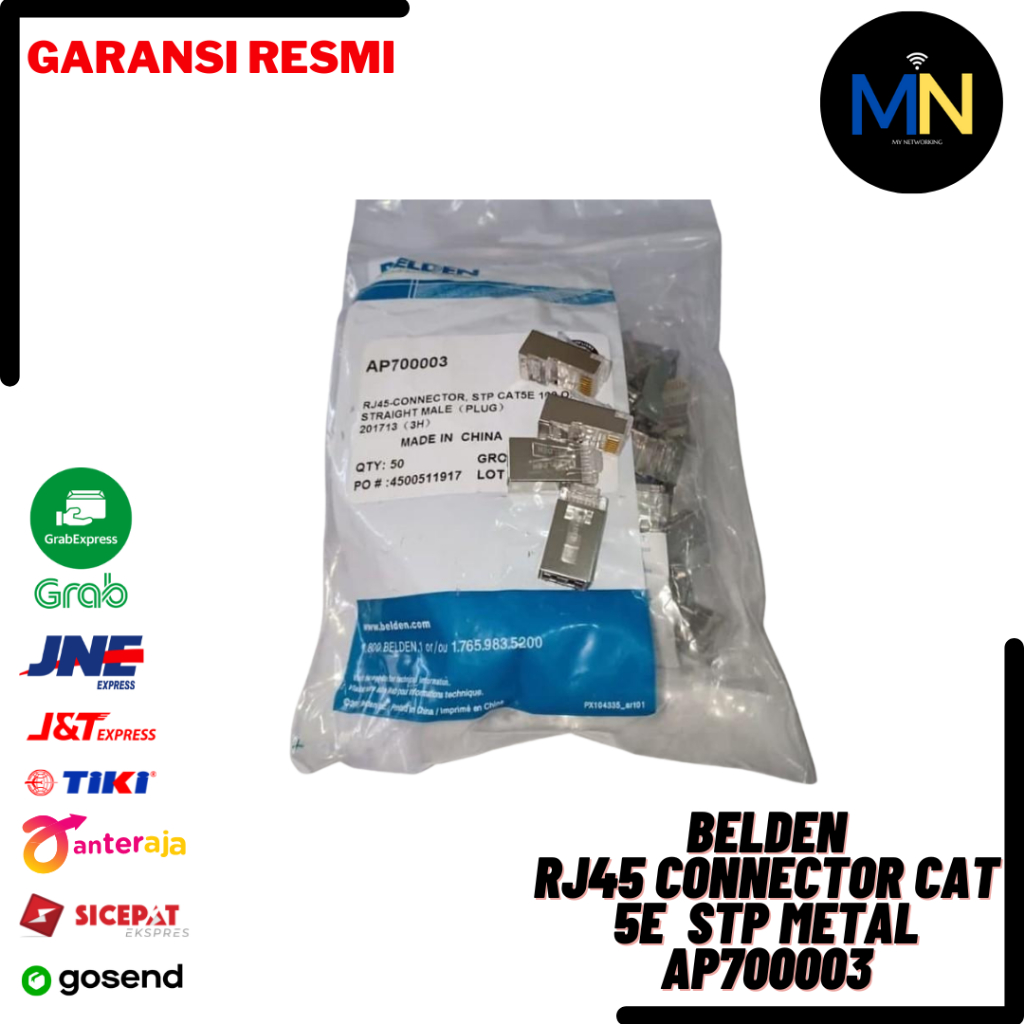 Jual BELDEN RJ45 Connector Cat5 / Cat.5e STP Metal AP700003 | Shopee ...