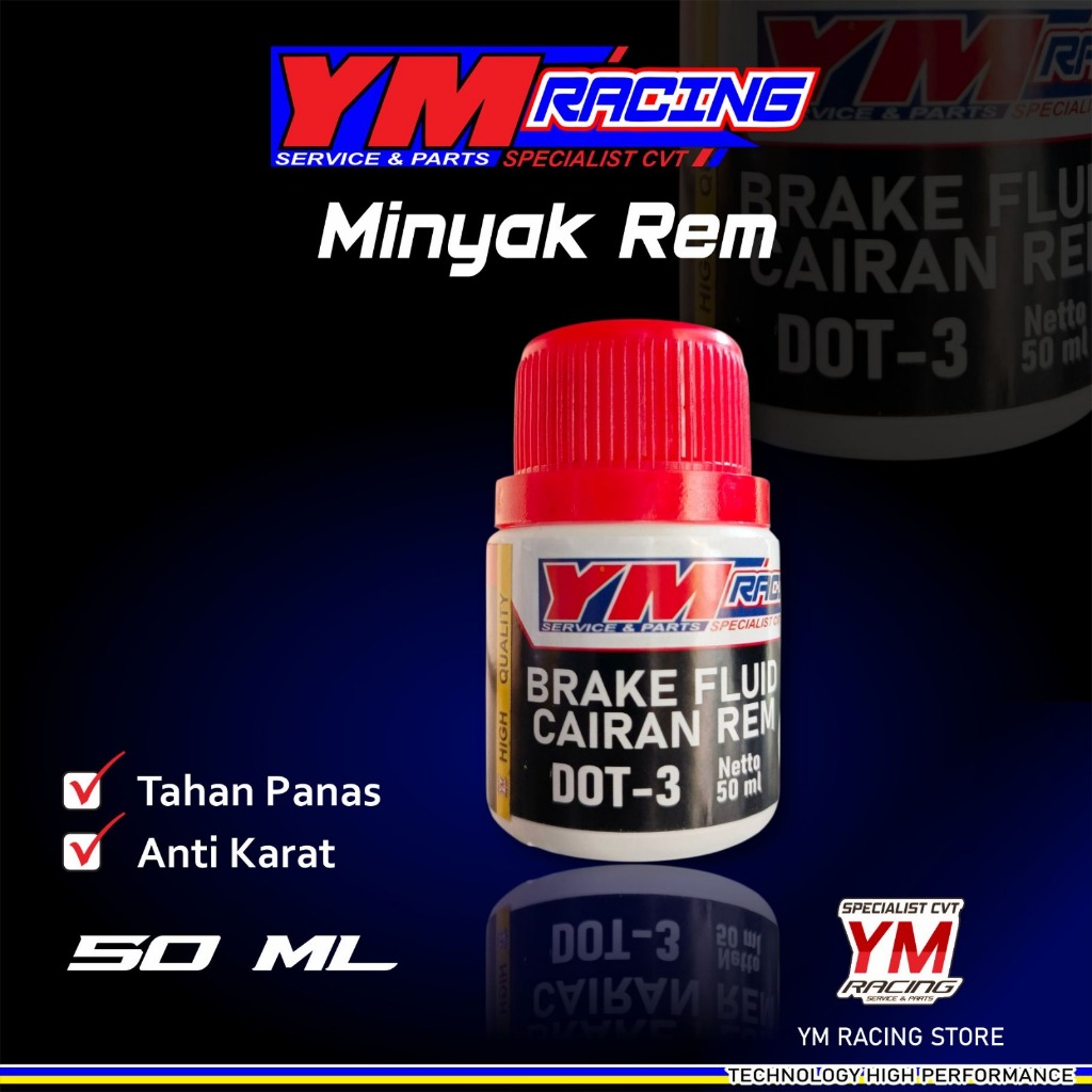 Jual MINYAK REM YM RACING 50 ML DOT 3 ( MERAH ) OLI REM REDEX X 50 ML ...