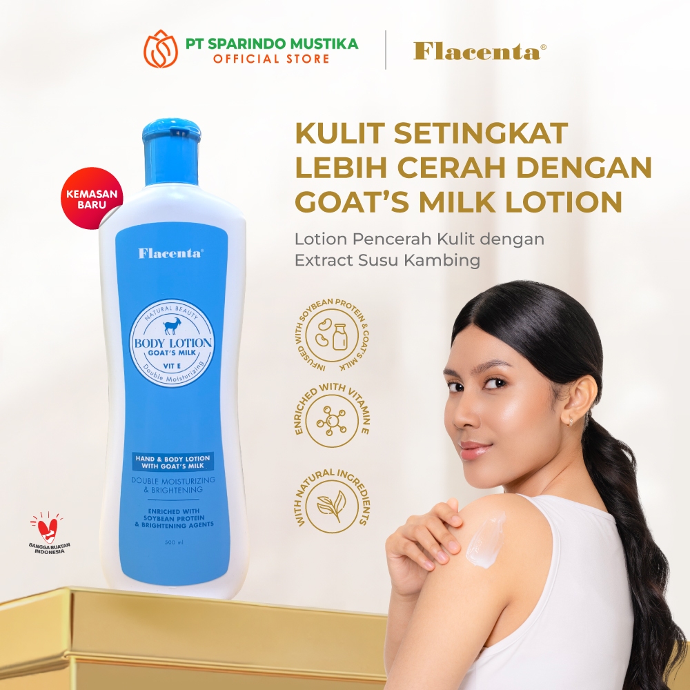 Jual FLACENTA Whitening Body Lotion Goat's Milk 500ml Lotion ...