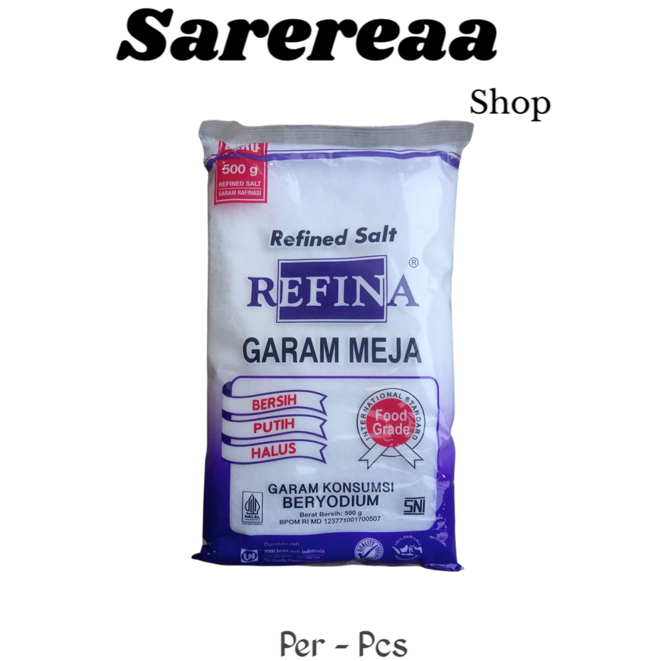 Jual Refina Garam Meja 500g – Garam Halus Beryodium – Untuk Masakan ...