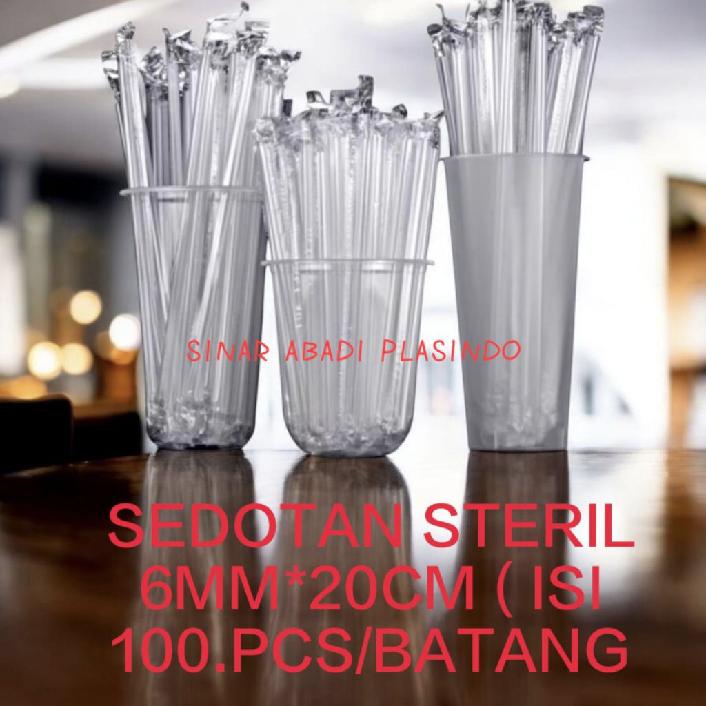 Jual Sedotan hitam steril diameter 6mm X 20cm( isi100pcs) Sedotan Poci ...