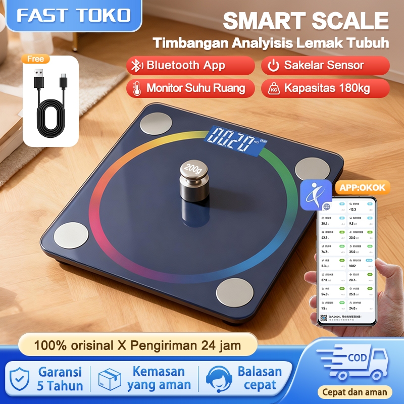 Jual Timbangan Badan Digital 180KG Smart Digital Body Scale Pengukur ...