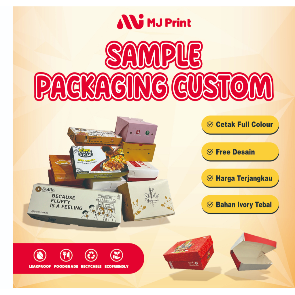 Jual Sample ACC Packaging Custom F&B – Lunchbox, Brownies Box, Martabak ...