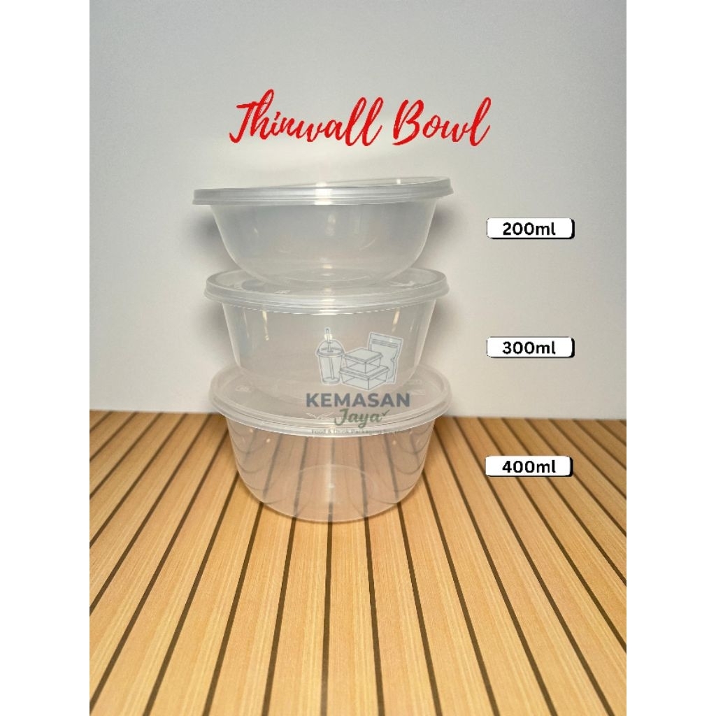 Jual Thinwall Bowl Bulat 200ml 300ml 400ml | Shopee Indonesia
