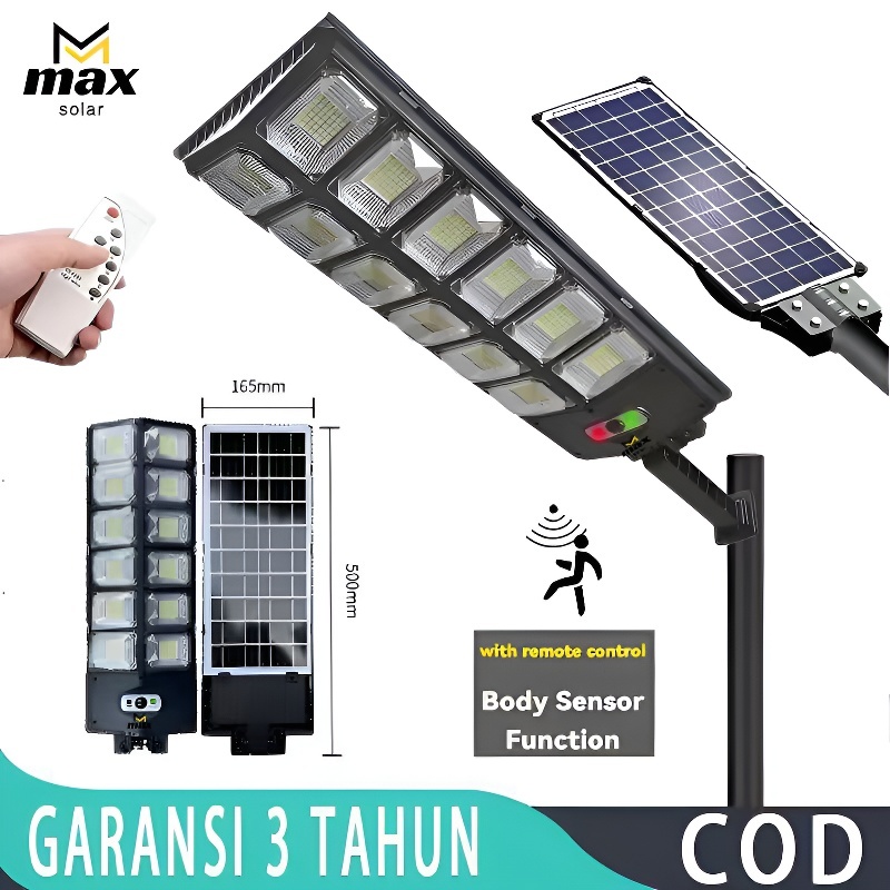 Jual 【max solar】model terbaru Lampu Tenaga Surya otomatis Cell 0 Biaya ...